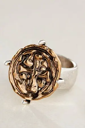 Free People Angela Coin Ring - Gold