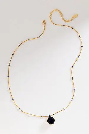 Anthropologie Floating Crystal Pendant Necklace - Sapphire