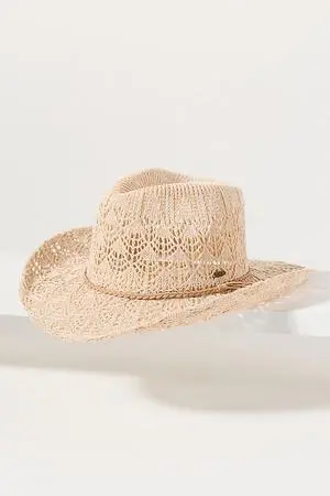 Anthropologie Lace Rancher Hat - Beige