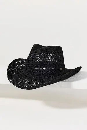 Anthropologie Lace Rancher Hat - Black