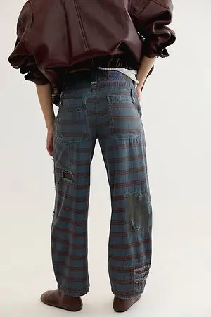 Free People We The Free Warwick Craft Pants - Blue Combo