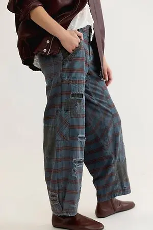 Free People We The Free Warwick Craft Pants - Blue Combo