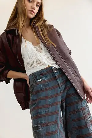 Free People We The Free Warwick Craft Pants - Blue Combo