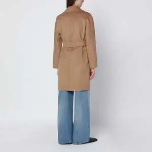 Max Mara Cashmere And Wool Blend Wrap Coat - Brown