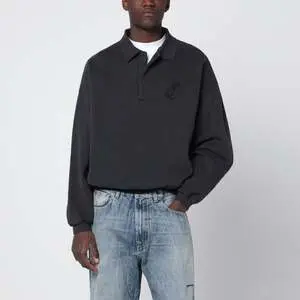 Fear Of God Washed Polo Sweatshirt - Black