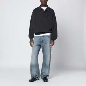 Fear Of God Washed Polo Sweatshirt - Black