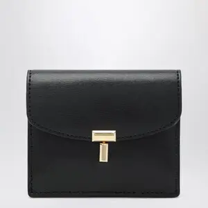 TOTEME Smooth-leather T-lock Card Holder - Black