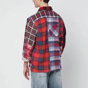 Needles Cotton Patchwork Check Shirt