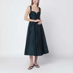 Zimmermann Rebellion Draped Midi Dress - Green