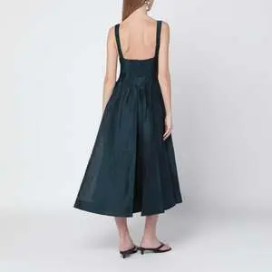 Zimmermann Rebellion Draped Midi Dress - Green