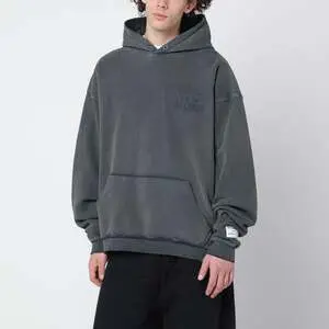 GALLERY DEPT. Oversized Washed Cotton Hoodie With Embossed Logo