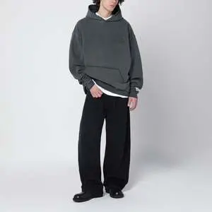 GALLERY DEPT. Oversized Washed Cotton Hoodie With Embossed Logo