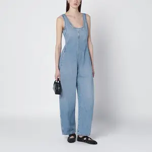 Alaïa Rounded Denim Jumpsuit - Blue