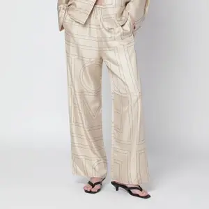 TOTEME Monogram Silk Trousers