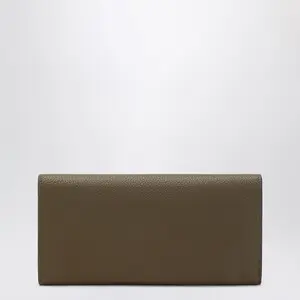 TOTEME Taupe Grained-leather T-lock Wallet