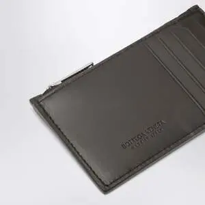 Bottega Veneta Fondente Intrecciato Zip Card Holder
