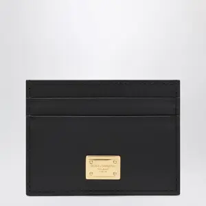 Dolce & Gabbana Leather Card Holder With Logo Tag - Black