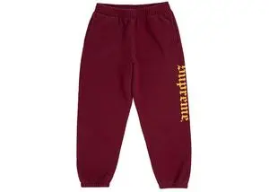 Supreme Washed Old English Sweatpant - Cardinal