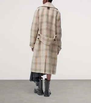 Loewe Wool-cashmere-blend Check Coat