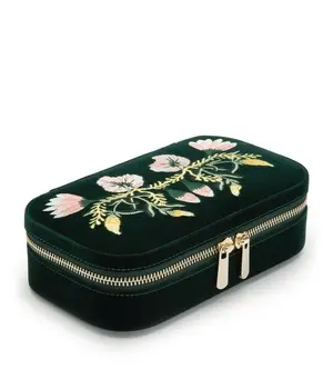 Wolf Zoe Travel Jewellery Case - Green