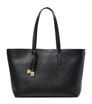 ASPINAL OF LONDON Leather East West Tote Bag - Black