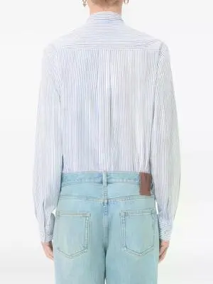 Valentino Garavani Cotton Poplin Shirt With Scarf Collar And Vlogo Embroidery