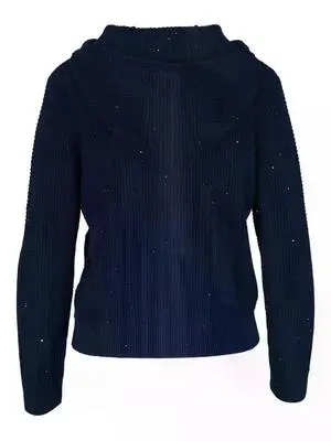 Kinross Cashmere Hooded Zip-up Sweater
