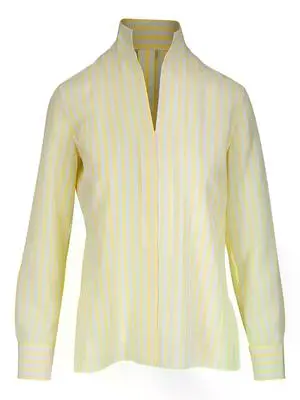 Akris Striped V-neck Shirt