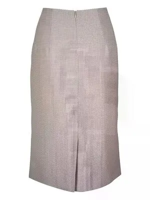 Akris Checked Midi Skirt
