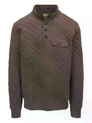 Faherty Brand Quilted Pocket Sweatshirt - Brown