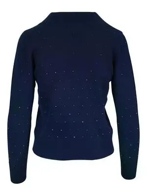 Kinross Cashmere V-neck Embellished Sweater