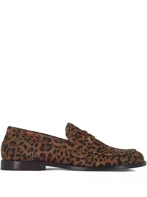 Amina Muaddi Tilda Leopard-print Loafers