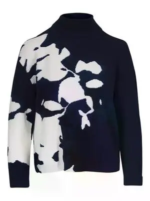 Akris Floral High-neck Sweater - Blue