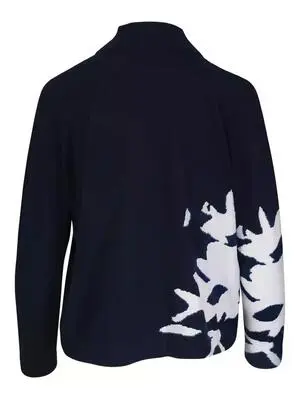 Akris Floral High-neck Sweater
