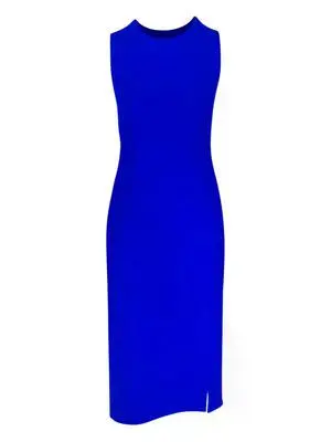 Akris Sleeveless Slit Midi Dress - Blue