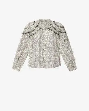 MARANT ETOILE Christa Top - Ecru/black