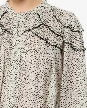 MARANT ETOILE Christa Blouse - Ecru/black