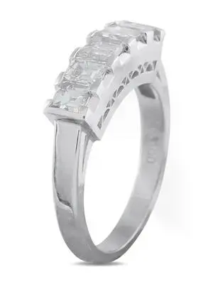 LB EXCLUSIVE Platinum Diamond Band Ring - Silver