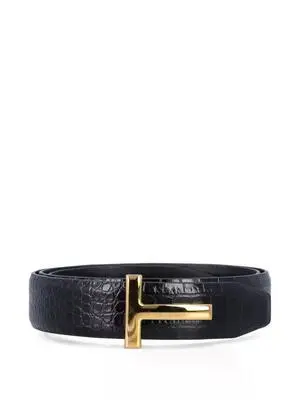TOM FORD Buckle-logo Reversible Belt