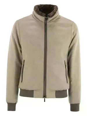 MOORER Padded Bomber Jacket - Neutrals