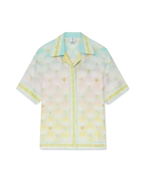 Casablanca Candy Icons Short Sleeve Silk Twill Shirt - Multicolor