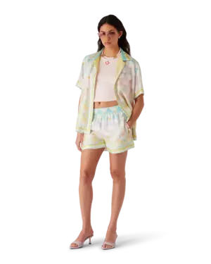 Casablanca Candy Icons Short Sleeve Silk Twill Shirt