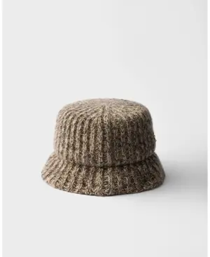 Prada Mélange Knit Bucket Hat