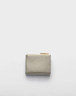 Prada Small Saffiano Leather Wallet - Gold/silver