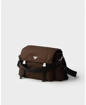 Prada Re-nylon And Leather Bag - Brown