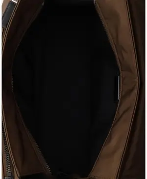 Prada Re-nylon And Leather Bag - Brown