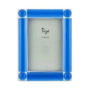 TIZO Crystal Glass Frame, 4 X 6 Blue