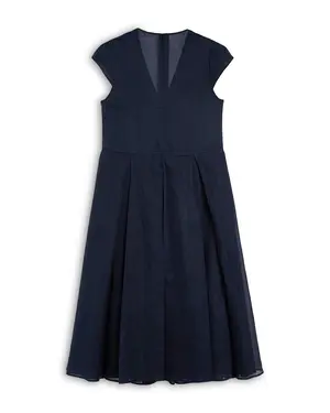 JIL SANDER Pleated A-line Dress - Midnight