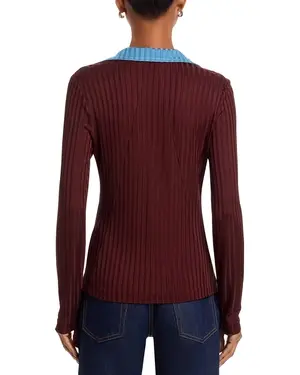 Rag & Bone Natalia Ed Polo Sweater - Colorblock