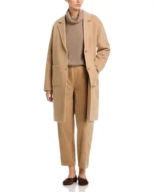 Eileen Fisher Notch Collar Wool Coat